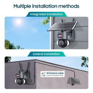 4G Solar Camera With Red & Blue Warning Lights – Oz Security Camera ...
